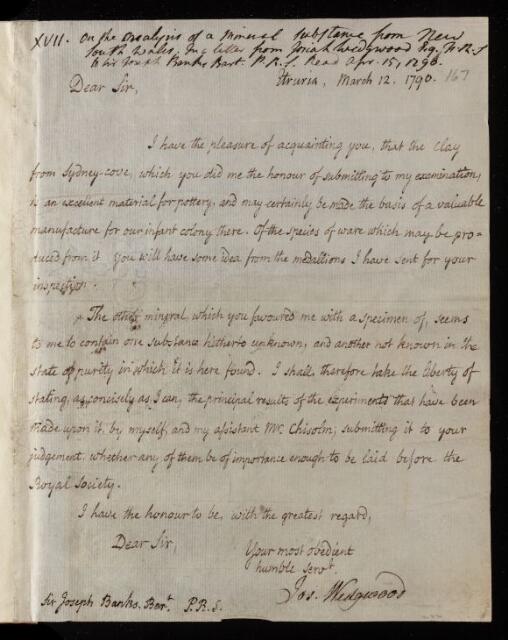 Letter, 'On the analysis of a mineral substance from New South Wales ...